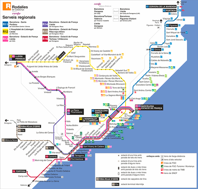 Trein in Barcelona. Treinlijnen, prijzen en meer - Barcelona met Marta